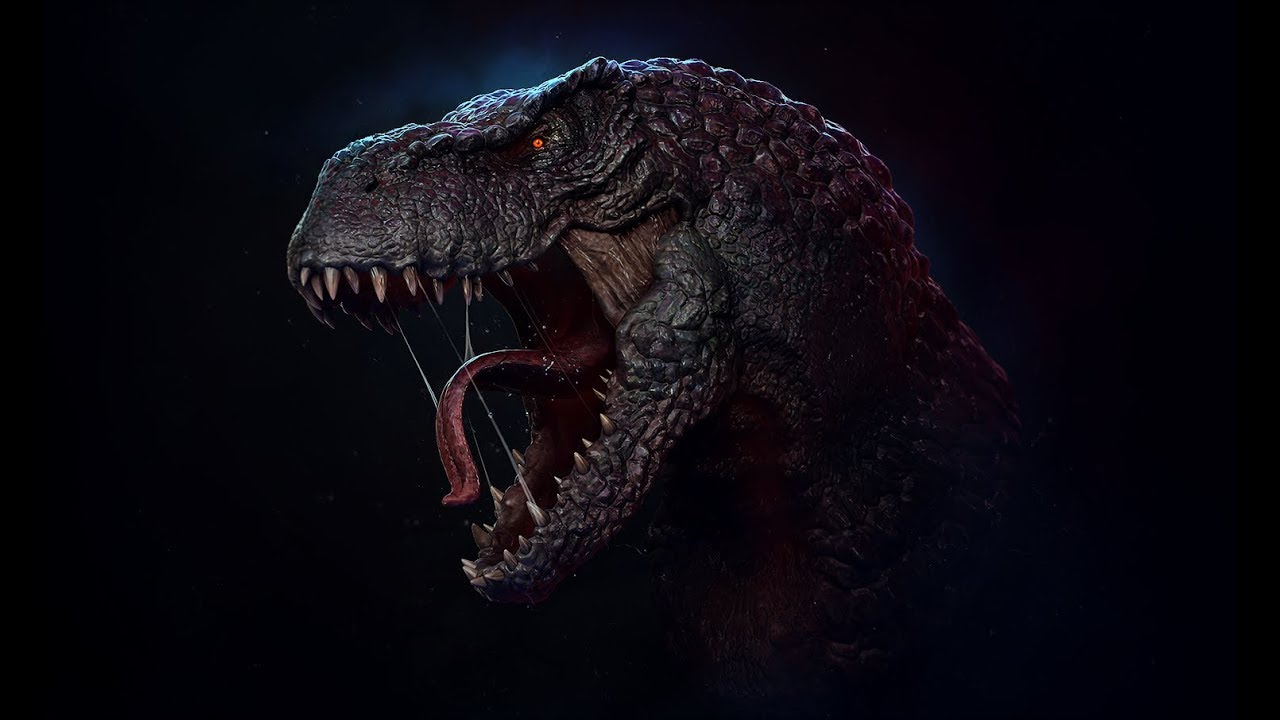 V rex bust zbrush - YouTube