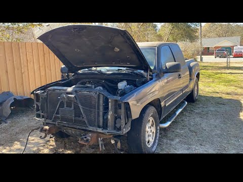 TOTALED Silverado Front Clip Swap - YouTube