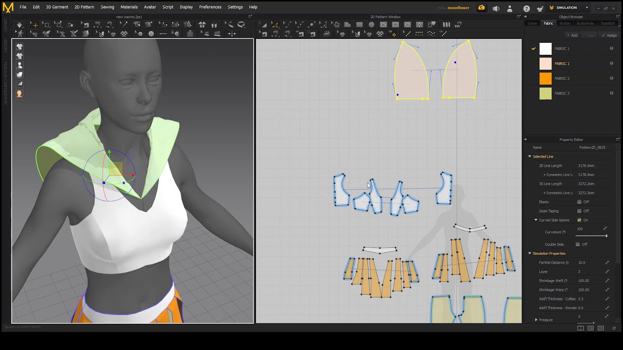 Marvelous Designer Game Character outfit and Armor Sansar - YouTube