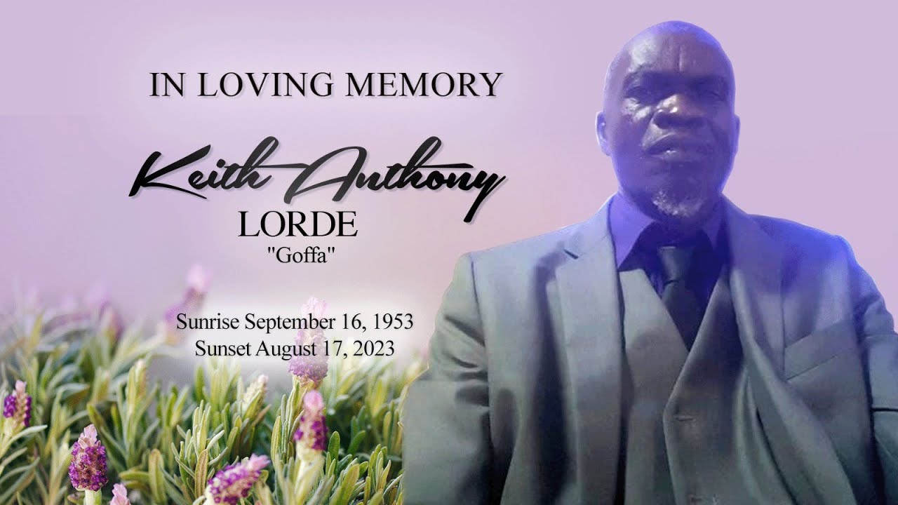 Celebrating the Life of Keith Anthony Lorde - YouTube