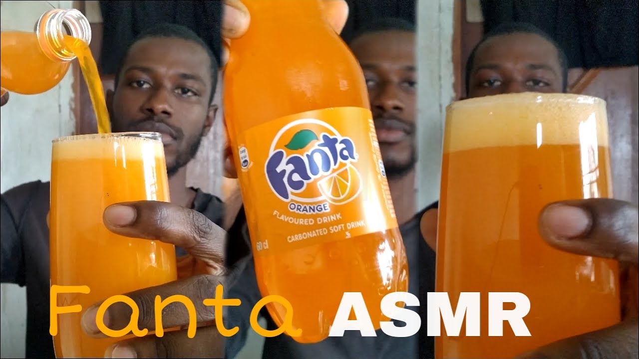 ASMR Drinking Satisfying Fanta - YouTube