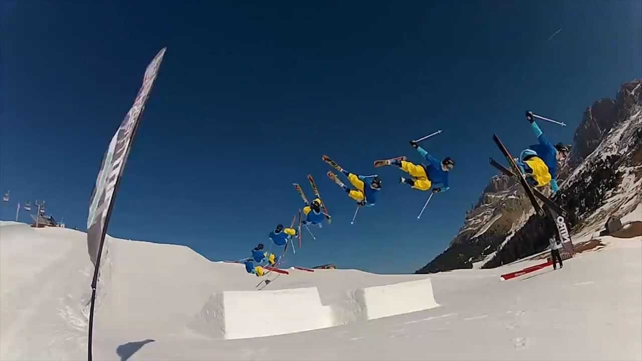 Big jump (ski). GoPro HD Hero 3. Freeze frame effect. - YouTube