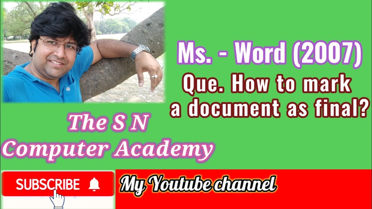 How To Mark A Document As Final Ms Word 2007 The S N Computer how-to-mark-a-document-as-final-ms-word-2007-the-s-n-computer