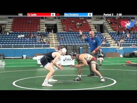 Fargo 2012 152 Round 5: Ty Lydic (Pennsylvania) vs. Ben Cousins ...