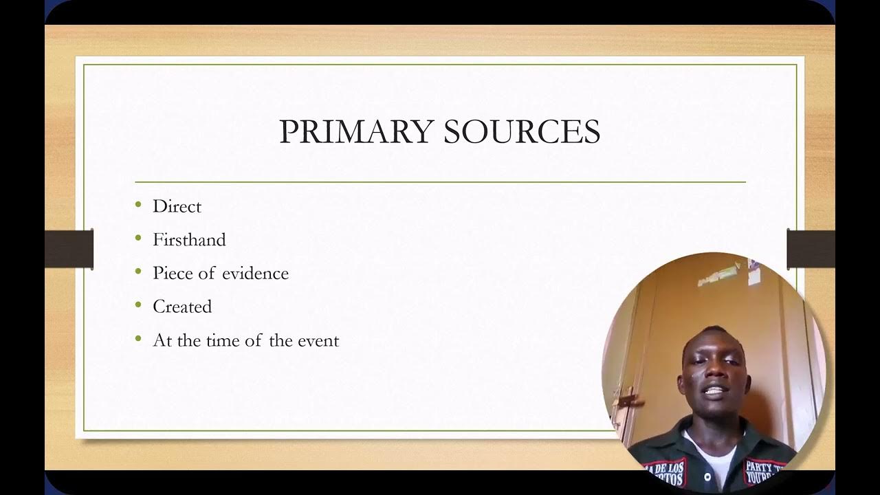 Primary Information Sources: Definition and Examples - YouTube
