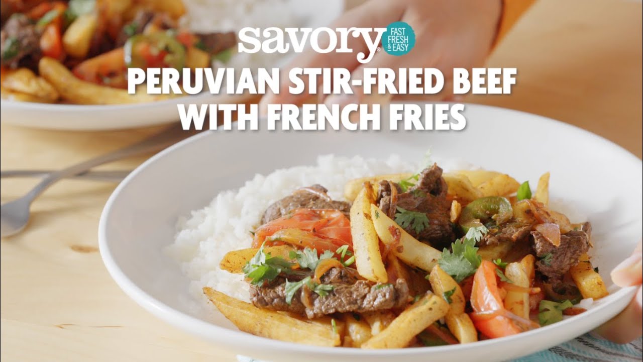 Peruvian Stir-Fried Beef with French Fries | SavoryOnline - YouTube