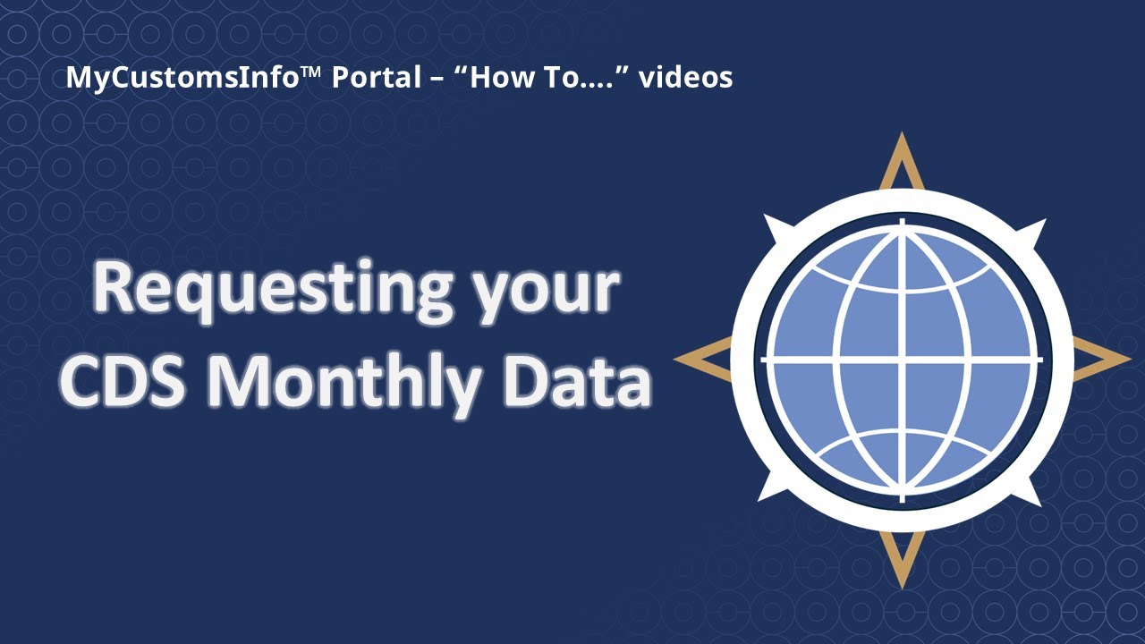Requesting your CDS Monthly Data - YouTube