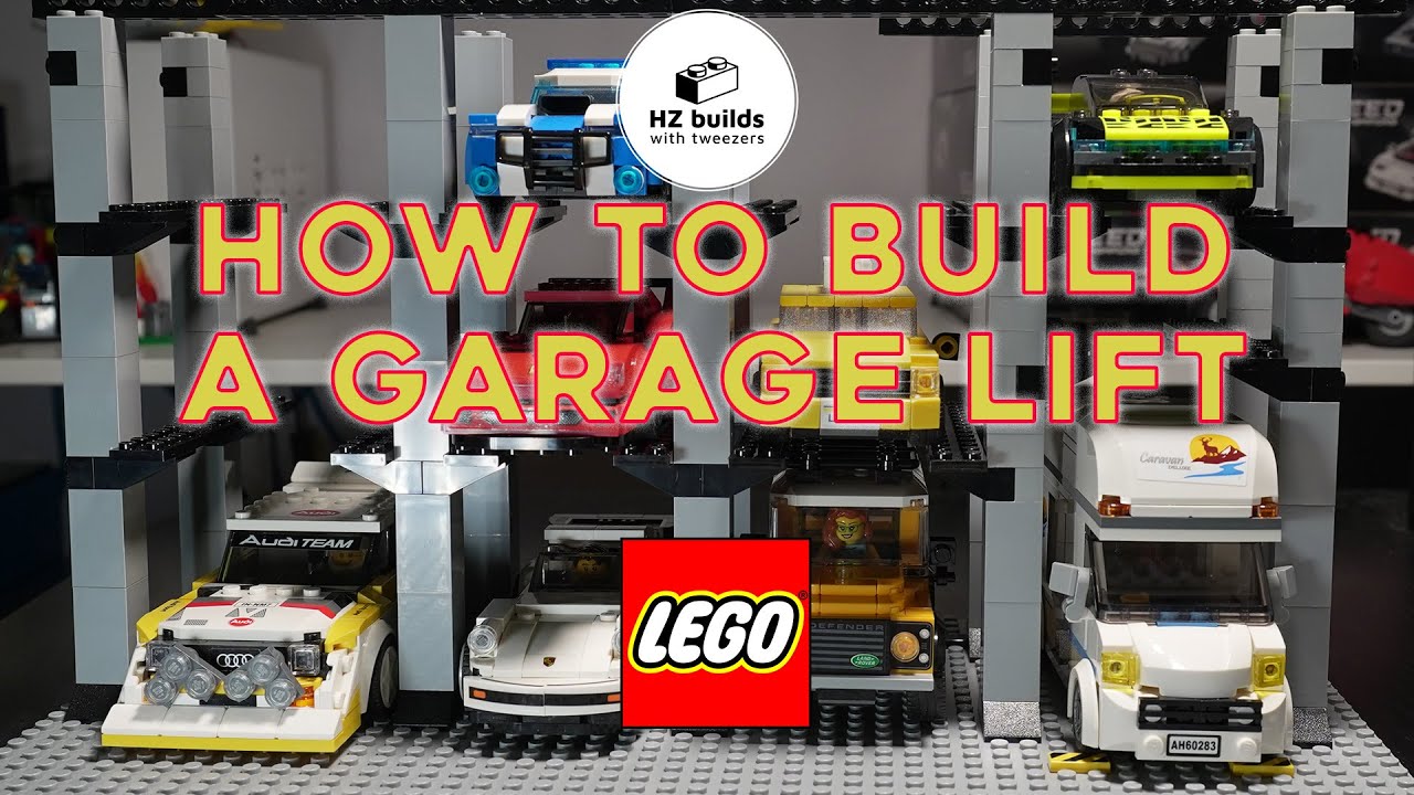 How to build a LEGO garage lift for cars - YouTube