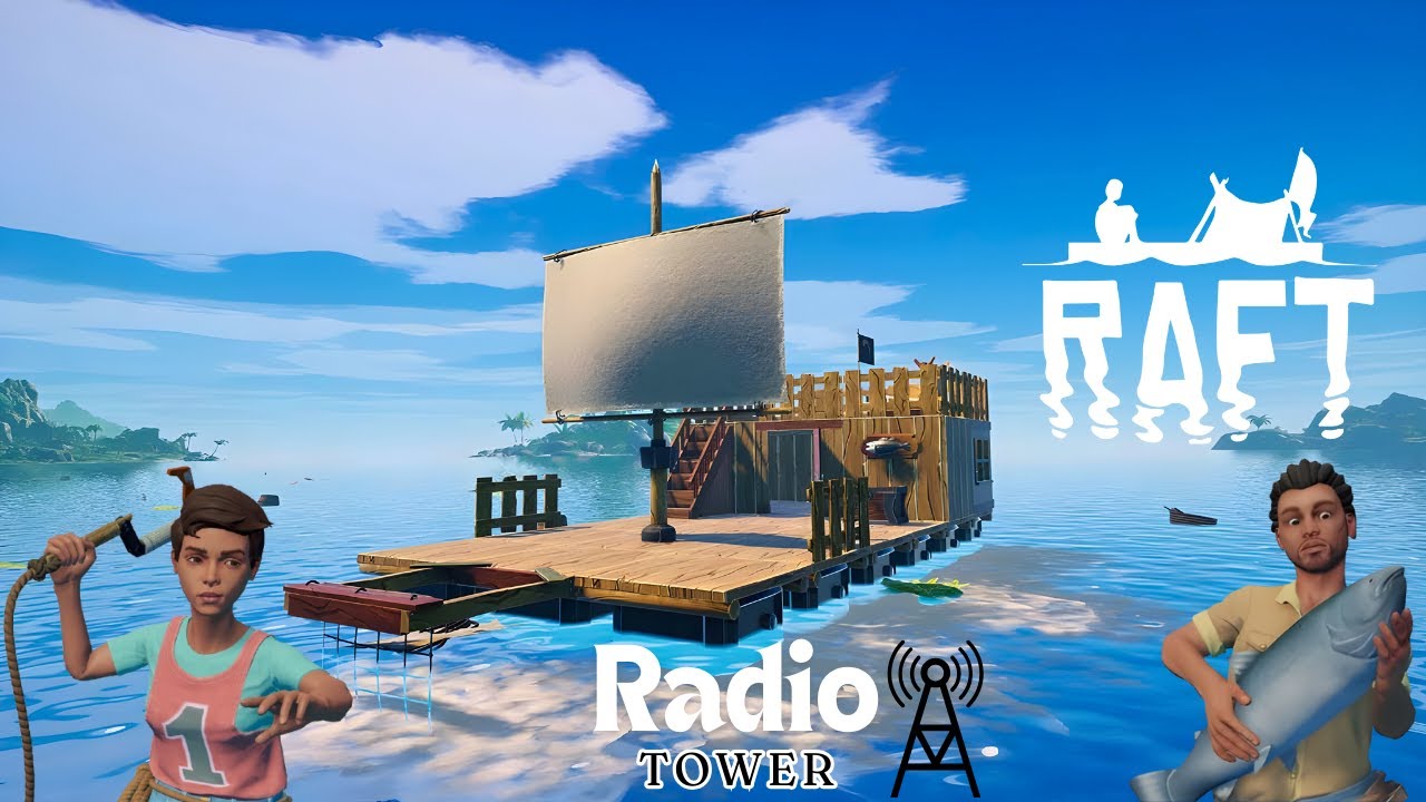 Building the Ultimate Signal Tower While Battling Deadly Sharks! 🦈⚡ ...