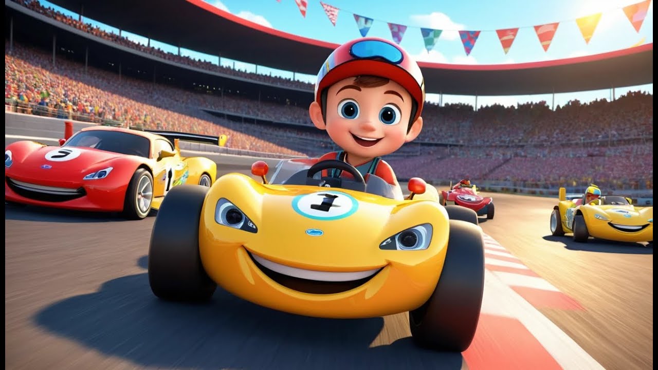 Name the Color in the Racing Car Adventure | Fun Kids Song | Learn ...