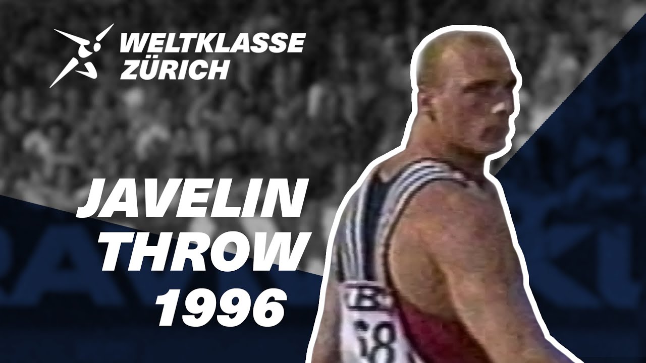 Raymond Hecht, Javelin Throw at Weltklasse Zürich in 1996 - YouTube