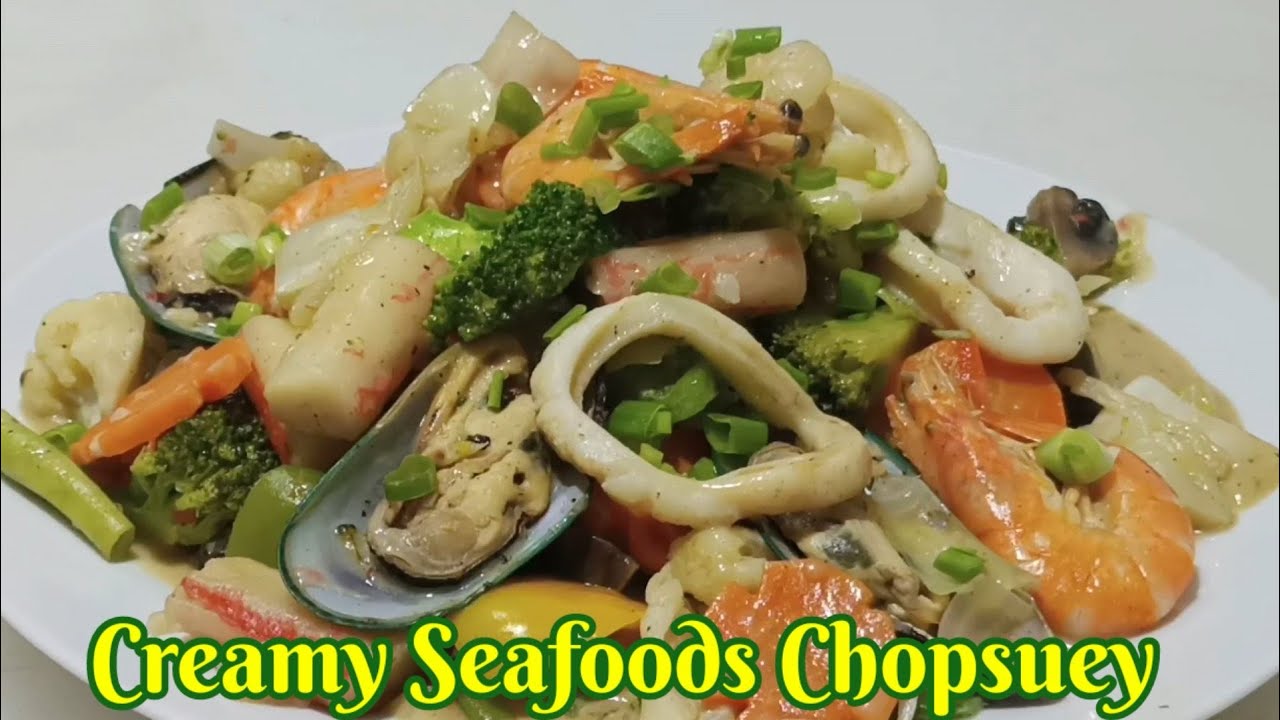 Creamy Seafoods Chopsuey/ Creamy Stir Fry Seafoods Vegetables - YouTube