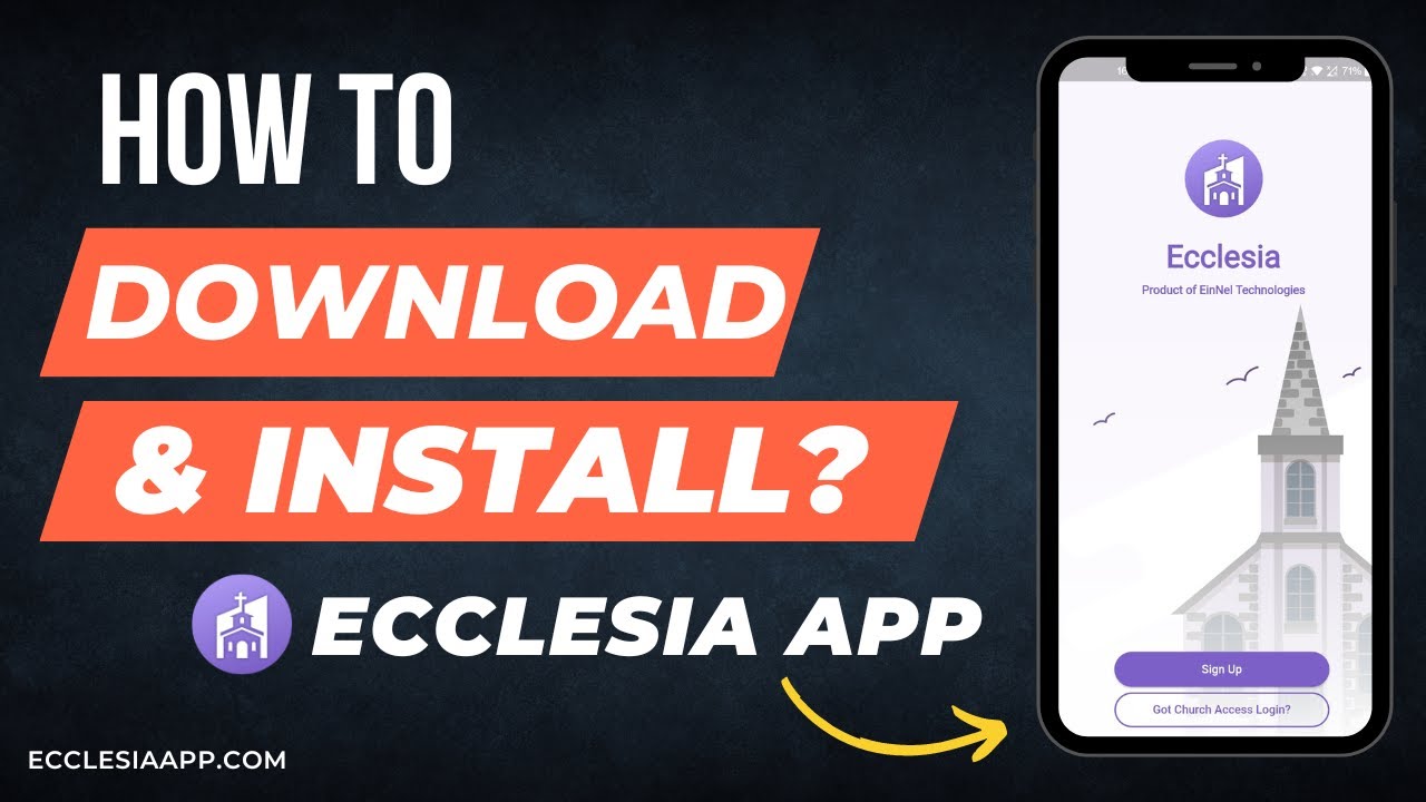How to download and install Ecclesia App explained in 1 MINUTE - YouTube