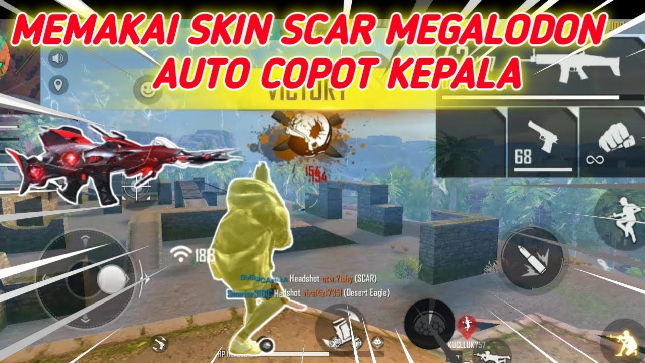 MEMAKAI SKIN SCAR MEGALODON AUTO COPOT KEPALA 🇲🇨 - YouTube