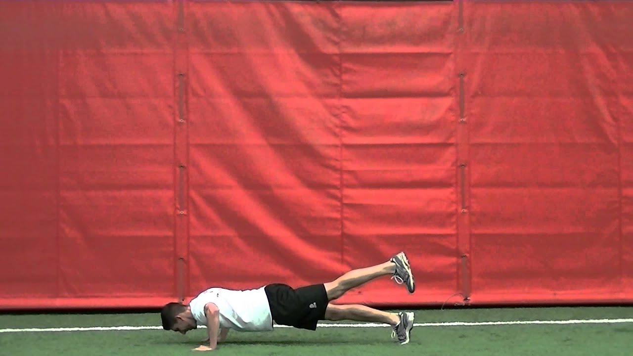 Strength - 1 Leg Push Up Hold Slide Side View - YouTube