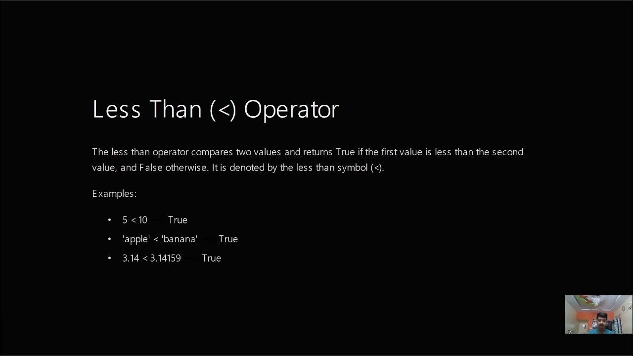 Svce Python Comparsion Operators Youtube