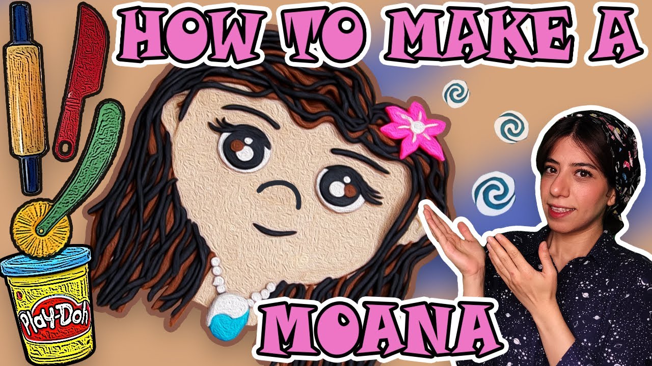 Make Moana Face with Playdough - YouTube