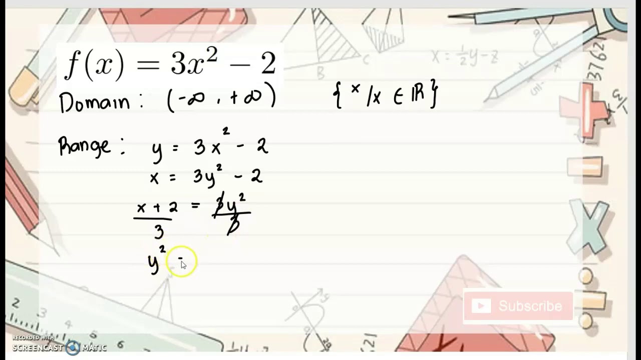 College Calculus 1 l Domain and Range of Functions - YouTube