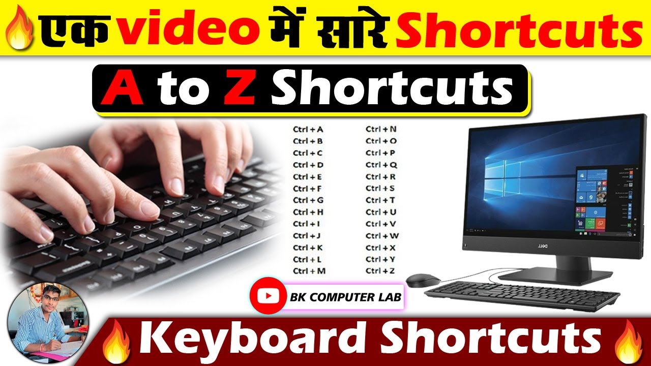 Keyboard A to Z Shortcuts Keys// A to Z Shortcuts Keys//@BKCOMPUTERLAB ...