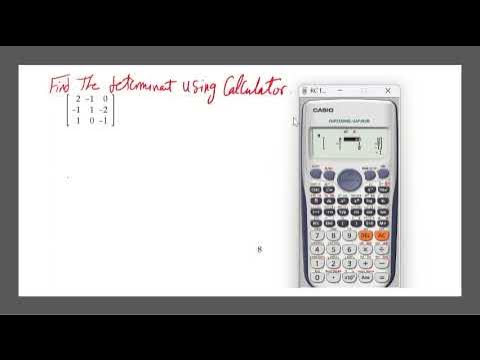 Deteminant of 3x3 matrix using calculator - YouTube