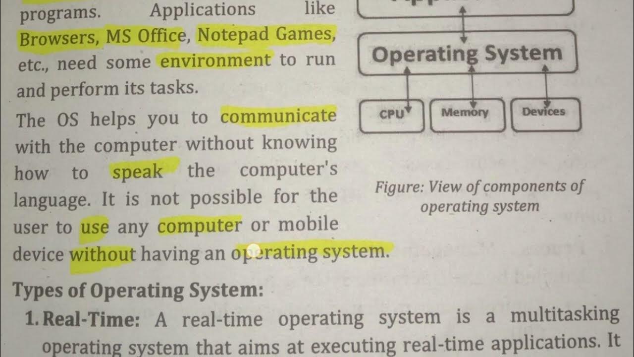 Operating system and its types. BSC Computational Course Quick Revision - YouTube