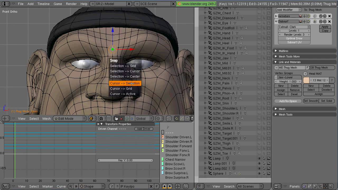 Blender Rigging: Building the Face Rig - YouTube