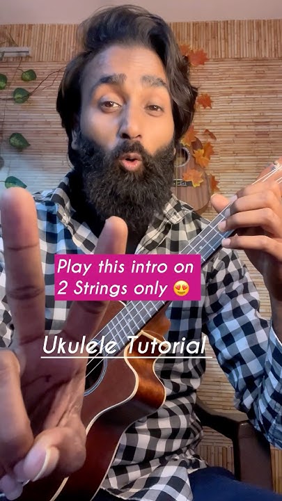 Learn this bollywood intro on 2 Ukulele strings - Ukulele tutorial #shorts - YouTube