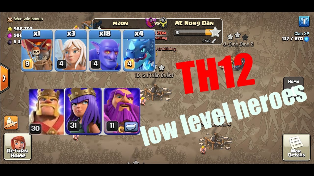 Best TH12 Attack Strategy [low level heroes] 2020 - YouTube