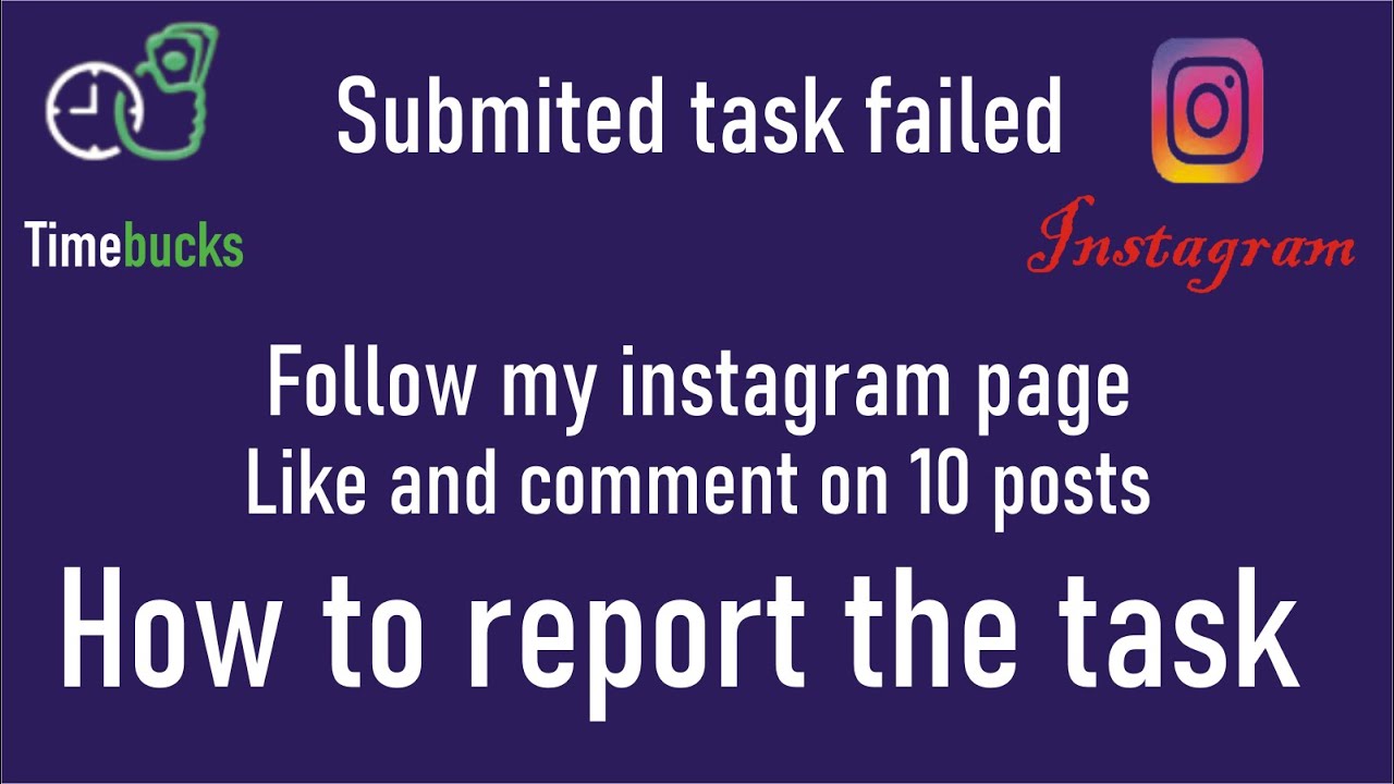 Task Tab in Timebucks || follow my instagram page like and comment ...