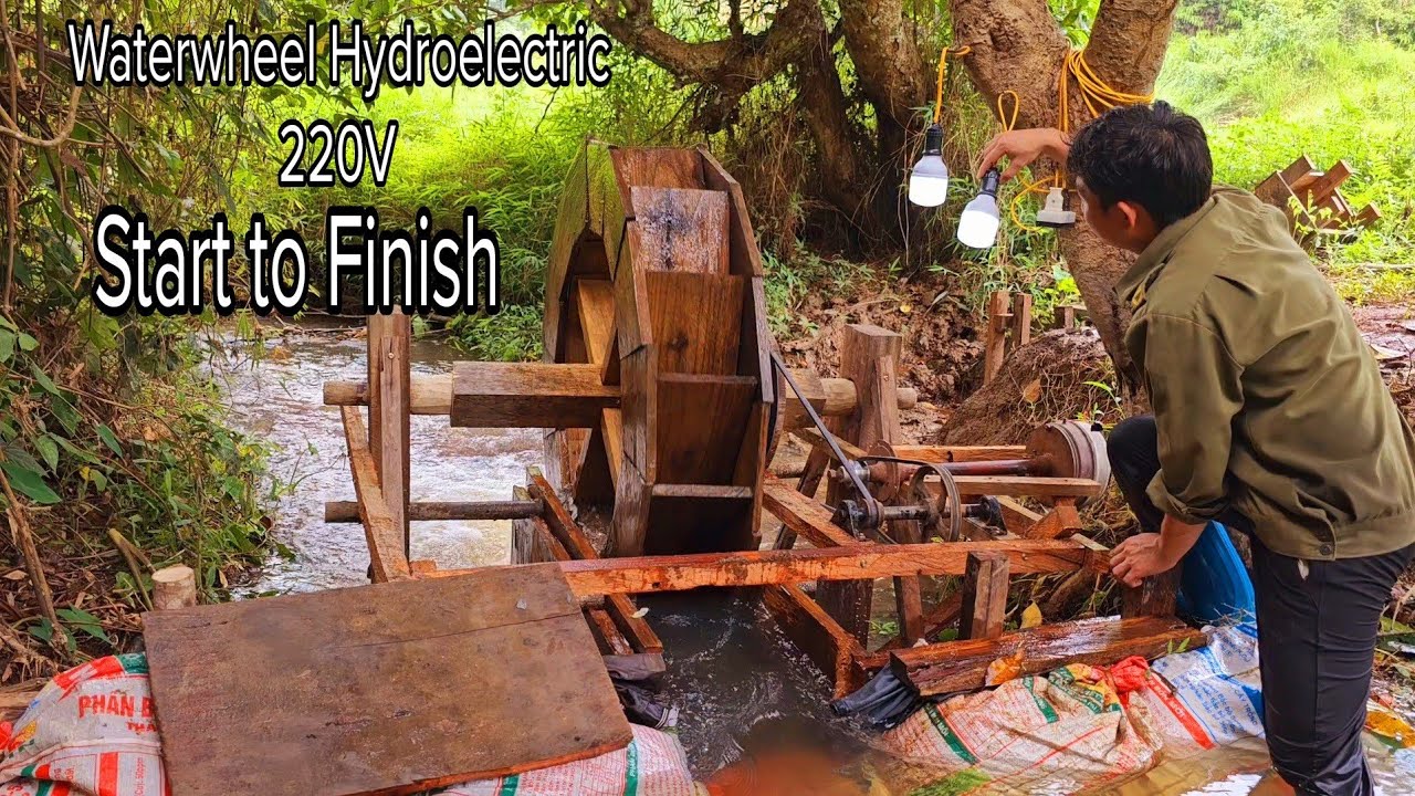 Full Video Construction Of Hydroelectric Wheels From Wood Start To ...