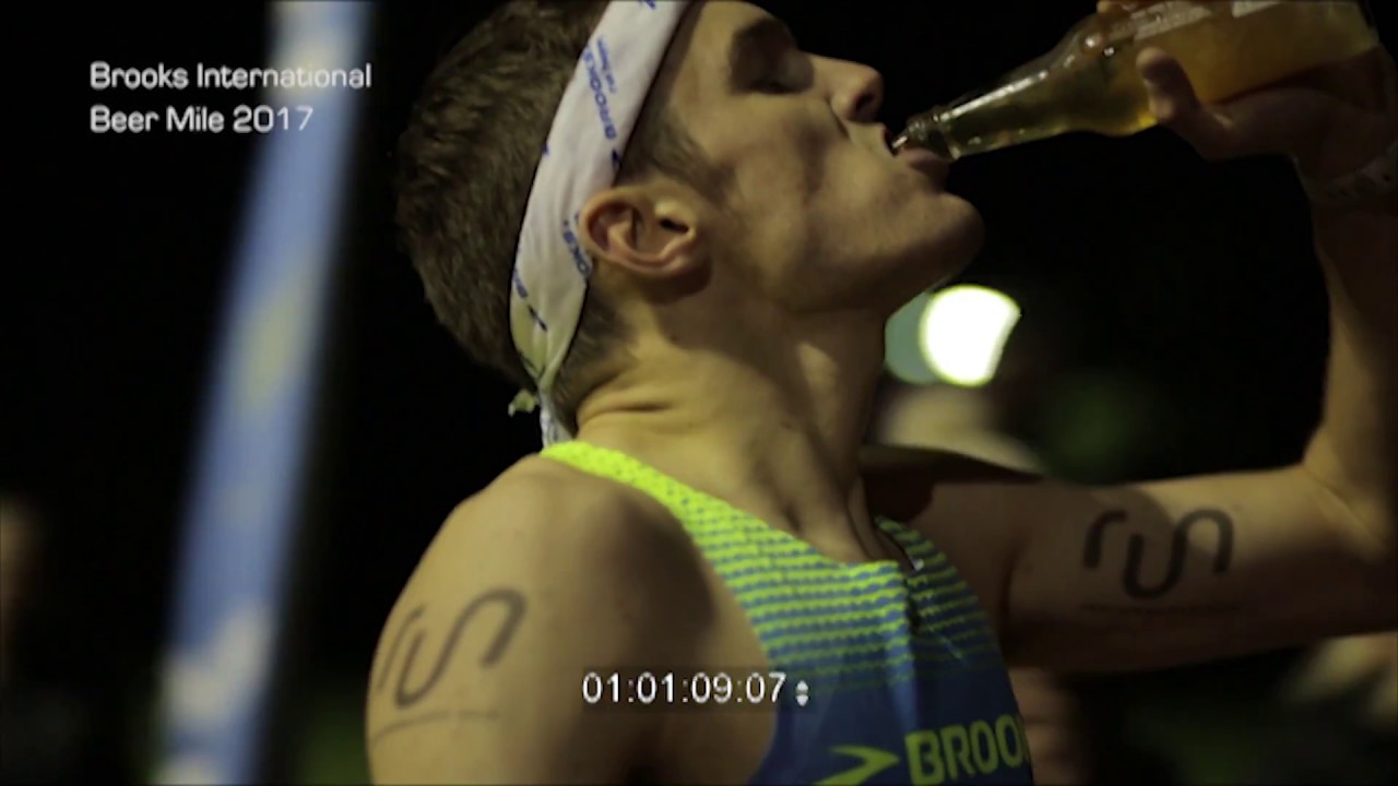 Brooks International Beer Mile 2017 - Full race - YouTube
