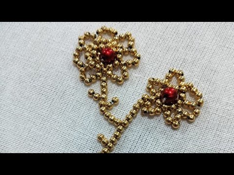 Moti Embroidery 🪡 design kaise banaye 💐🍁How to Make Embroidery using ...