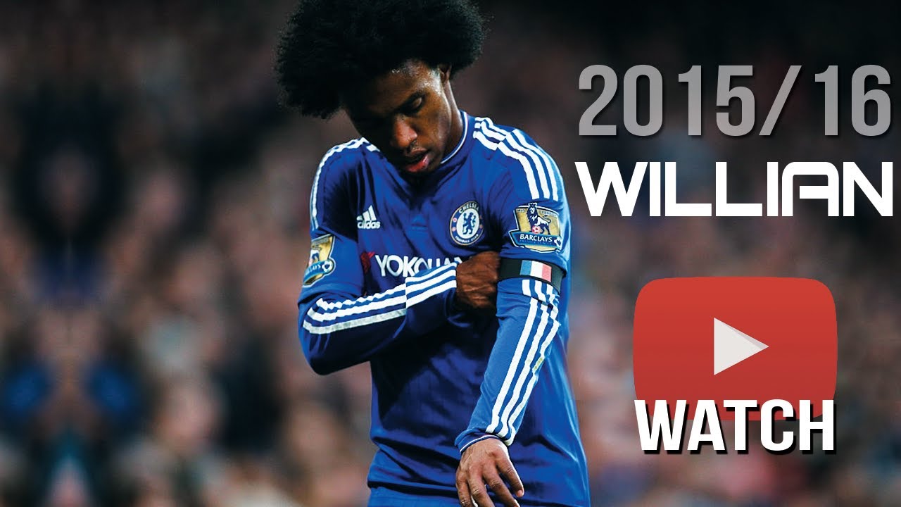 Willian Borges da Silva All Free Kick Goals Chelsea FC 2015/16 - YouTube