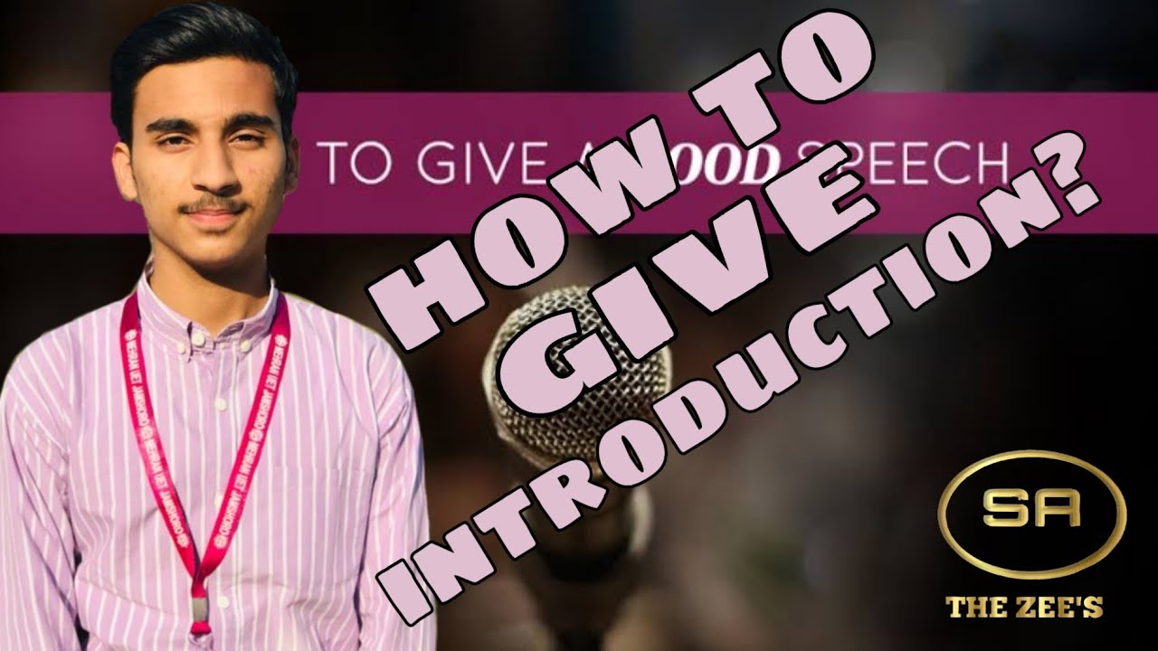 How To Give Introduction YouTube How To Give Introduction YouTube