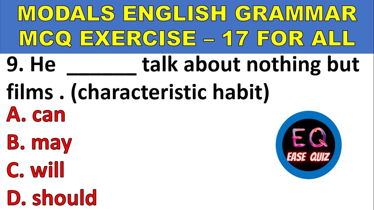 Modals quiz english grammar test modals test quiz for all exams ...