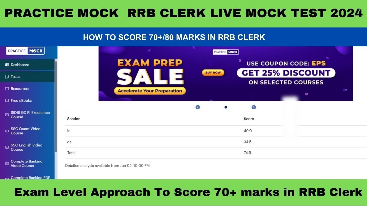 Practice mock live mock test 2024 | How to Attempt Mock #rrbpo2024 # ...