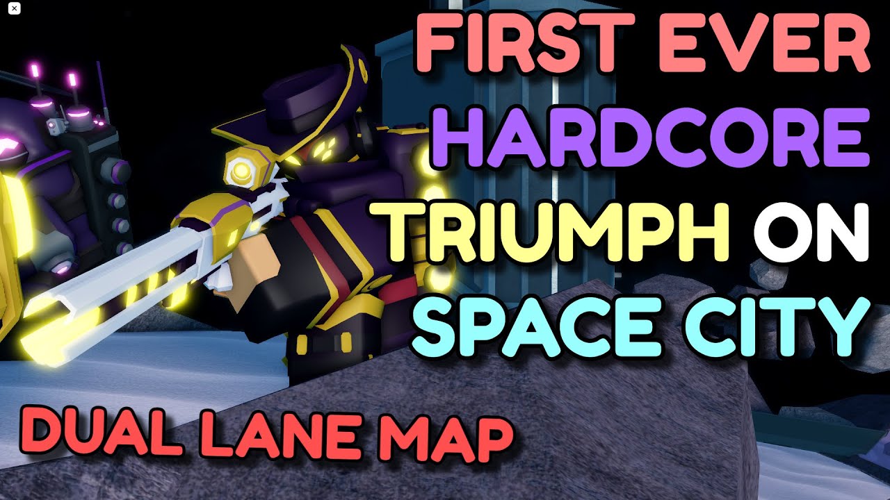FIRST EVER HARDCORE TRIUMPH ON SPACE CITY (DUAL LANE MAP) | ROBLOX ...