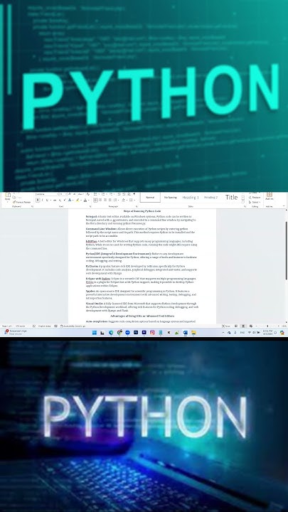 6. Ways of Running Python Code - YouTube