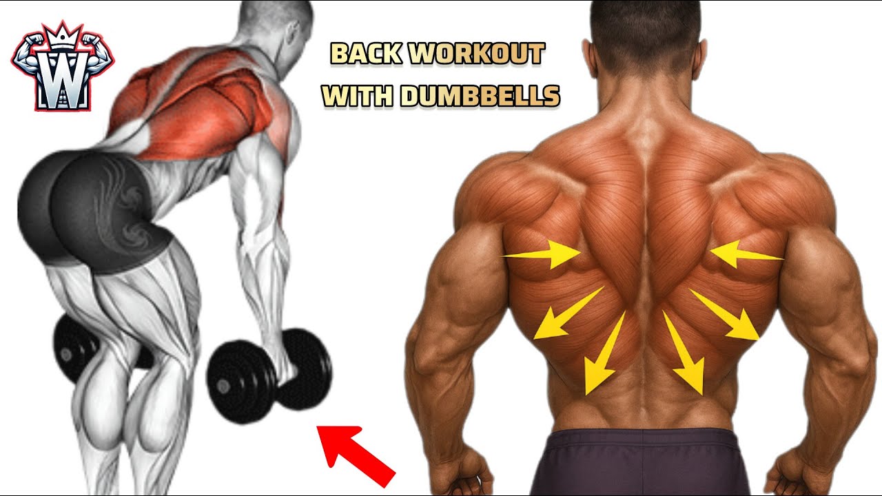 Dumbbell Back Workout for Mass | At Home Back Training - YouTube