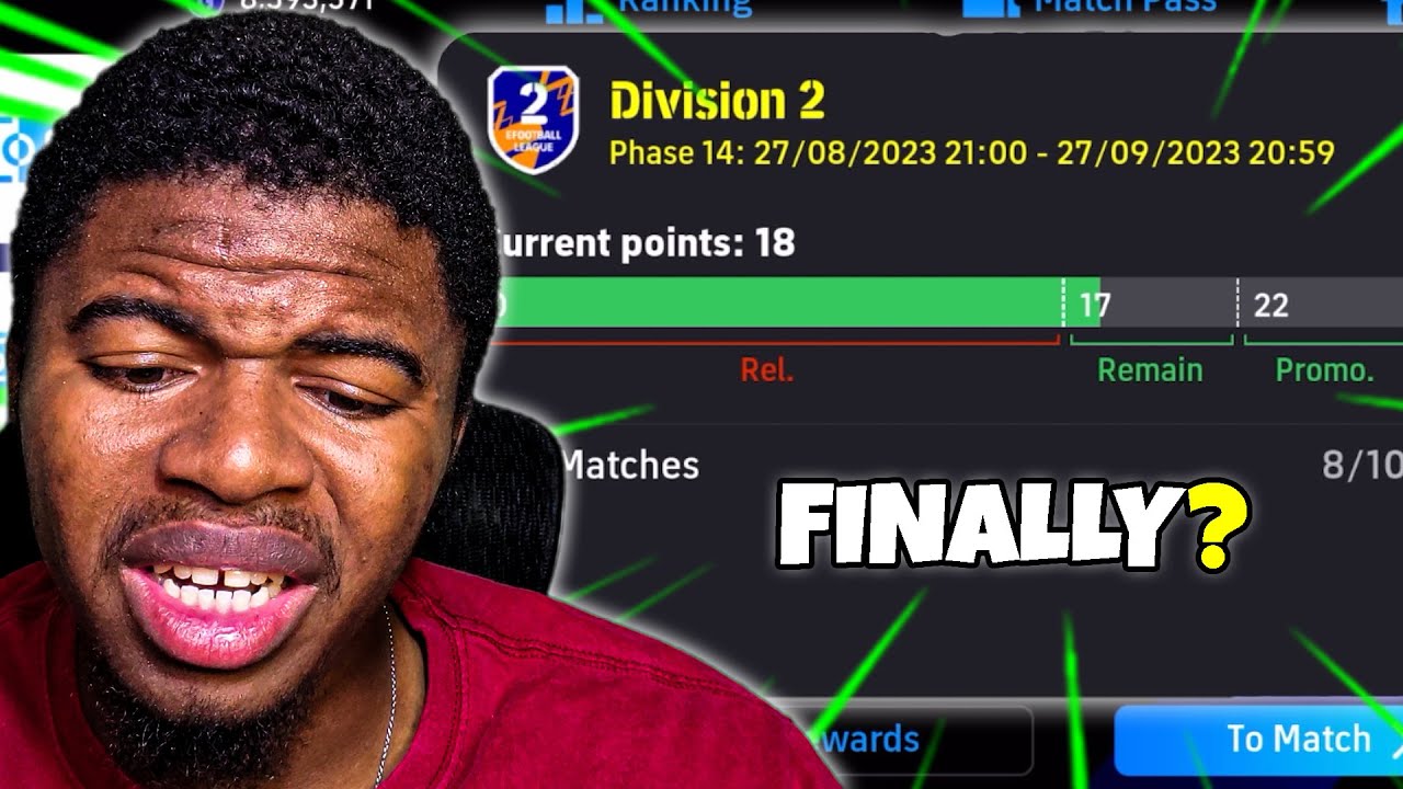 SHARC FINALLY REACHES DIVISION 1 In EFOOTBALL MOBILE 24? Road to div 1 ...