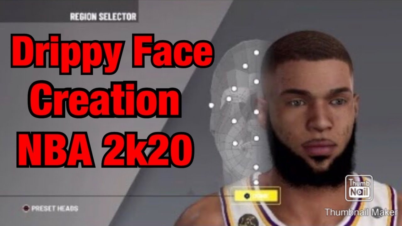 *NEW* Nba 2k20 Drippy Face Creation - YouTube