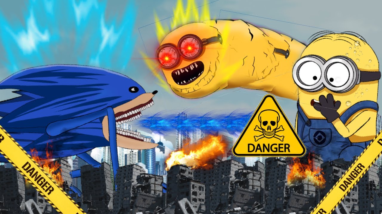 Shin Sonic Tapes Vs Minion Exe Radioactive #animation #sonic #minion ...