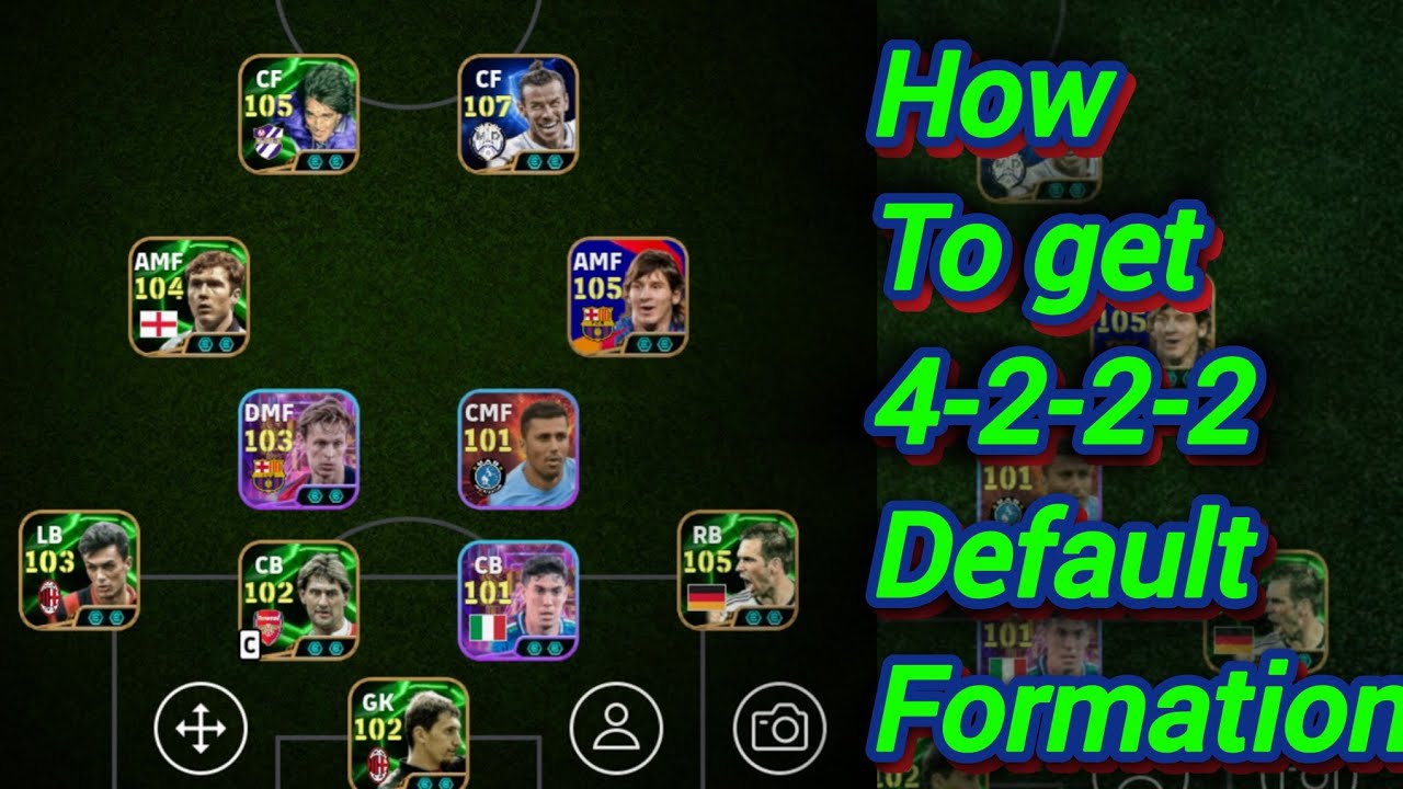 HOW TO GET 4-2-2-2 DEFAULT FORMATION💯 . BEST FORMATION FOR EFOOTBALL ...