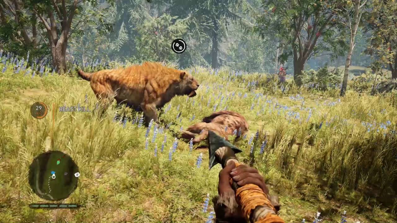 Far Cry Primal - Amazing Saber Tooth Hunting Animations - YouTube
