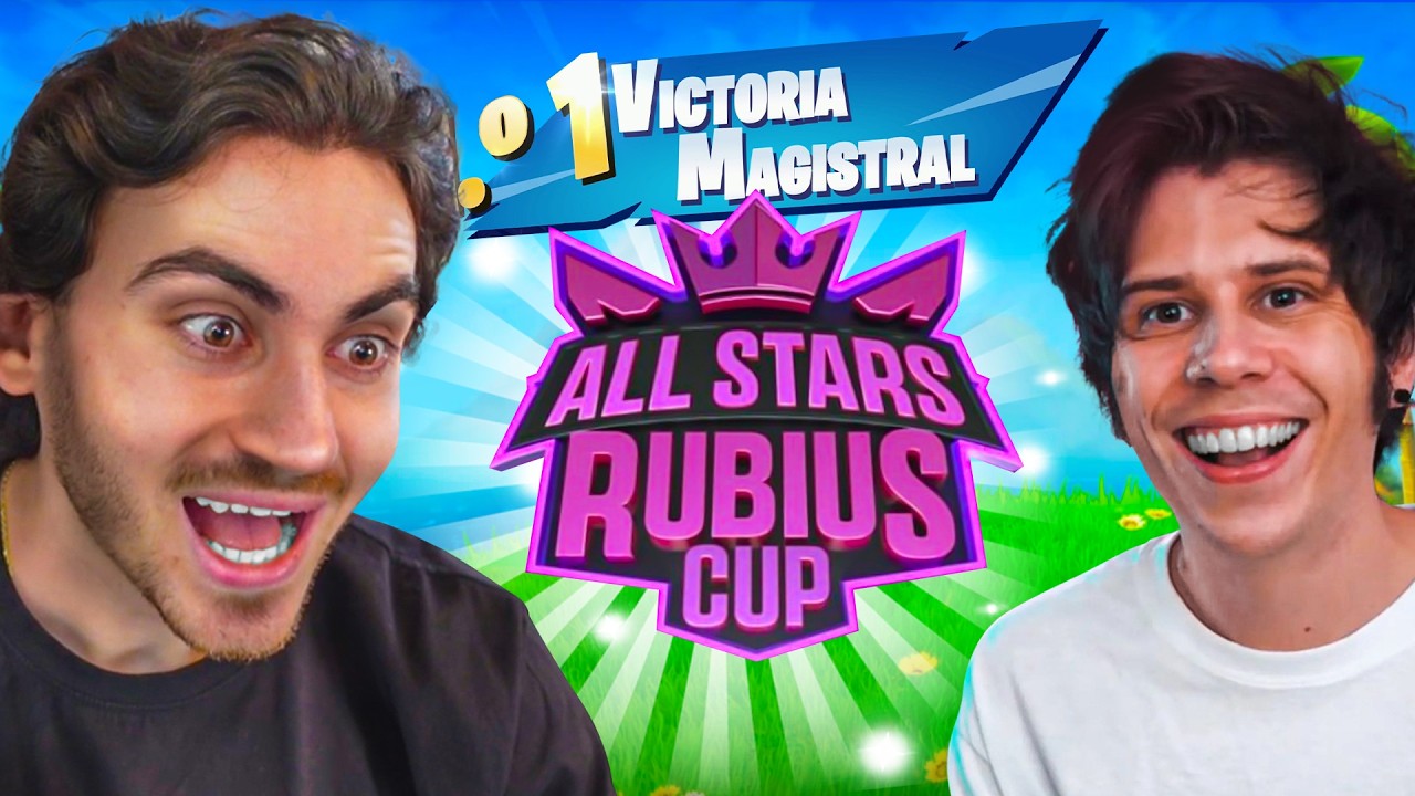 GANAMOS EL TORNEO de *RUBIUS ALL STARS CUP* VS 100 YOUTUBERS FORTNITE ...