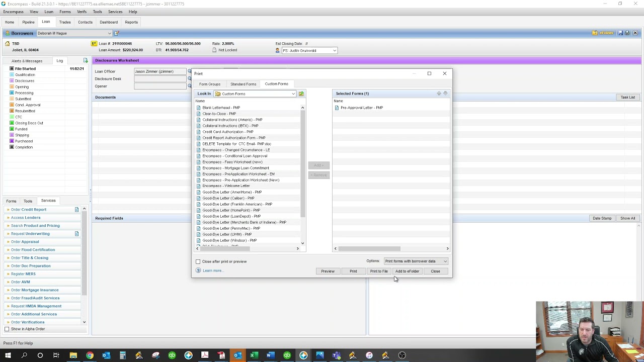 Sending a Pre-Approval in Encompass - YouTube