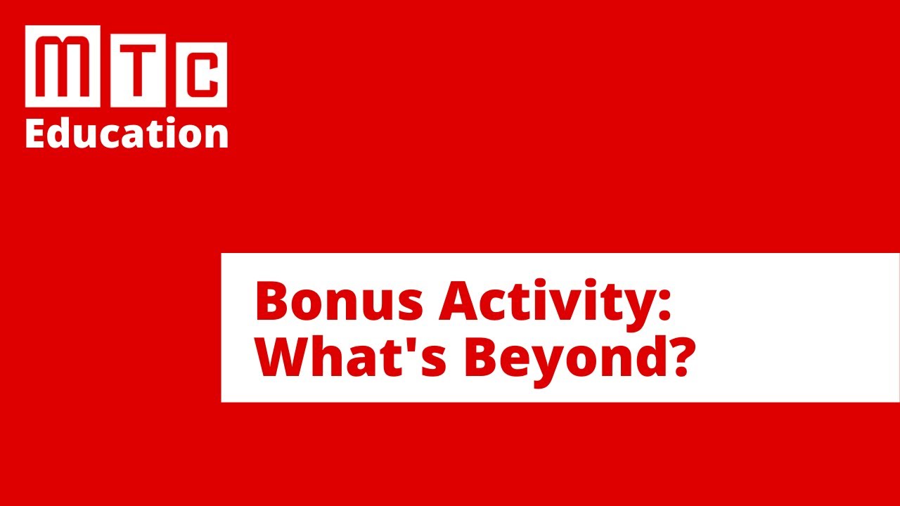Bonus Activity: What's Beyond? - YouTube