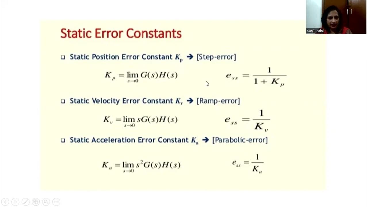 Lecture 14 Steady State Errors and Error Constants - YouTube