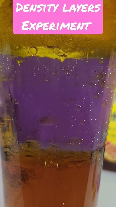 Density Layers Experiment - Layers settling #science #sciencefun # ...