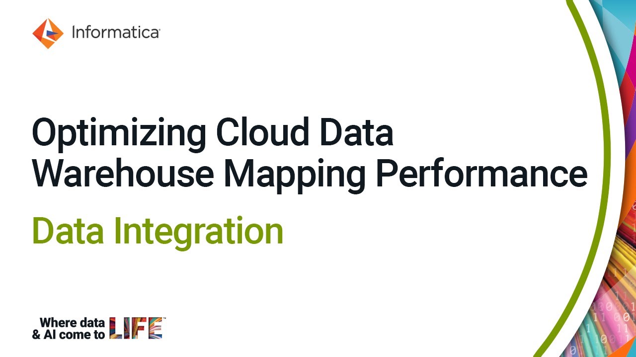 Optimizing Cloud Data Warehouse Mapping Performance In Data Integration Youtube